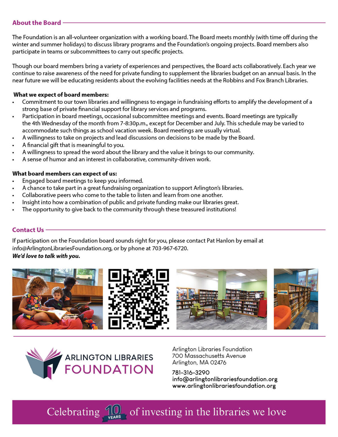 Become a Board Member - Arlington Libraries Foundation